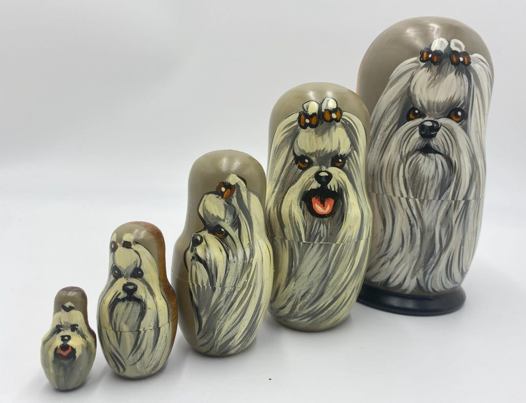 Exclusive Nesting Dolls With Dogs, Souvenir Nesting Doll Dog, Gift ...