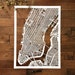New York City Hand Cut Map Original 22x30 - Etsy