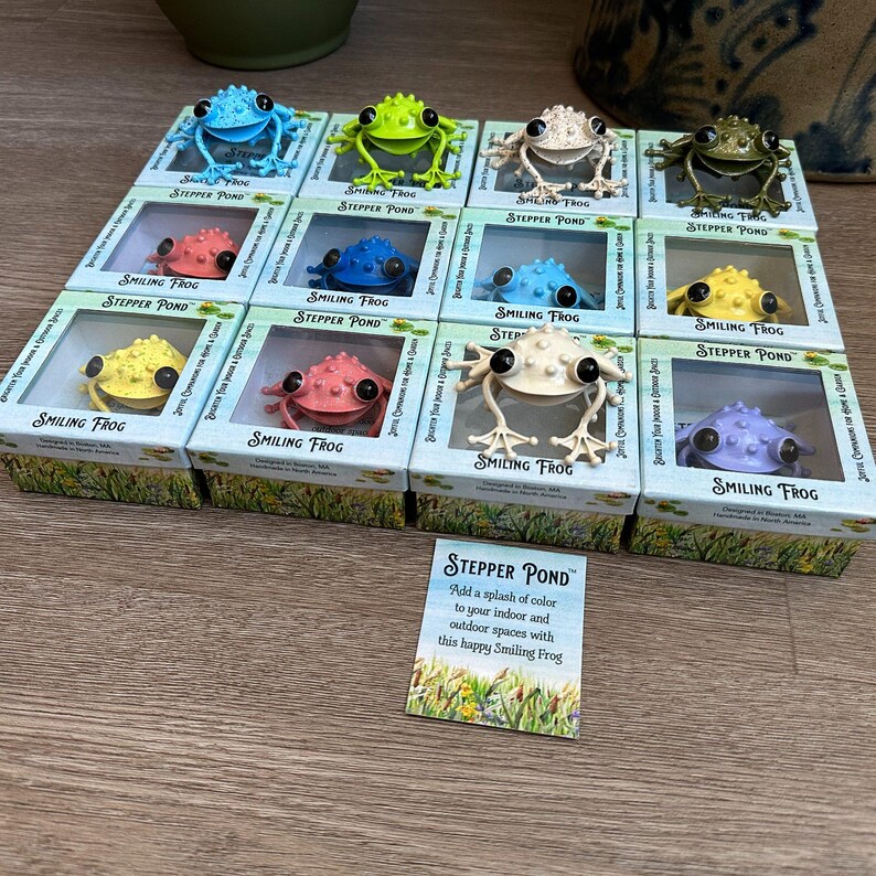 Colorful Metal Frog Figurine, Metal Sculpture Art Potted Plant ...