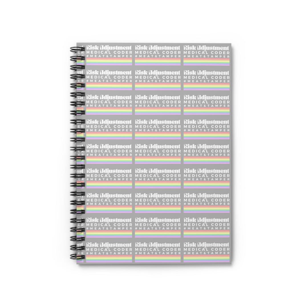 Spiral Notebook Pastel Rainbow Risk Adjustment Medical Coder Meat and ...