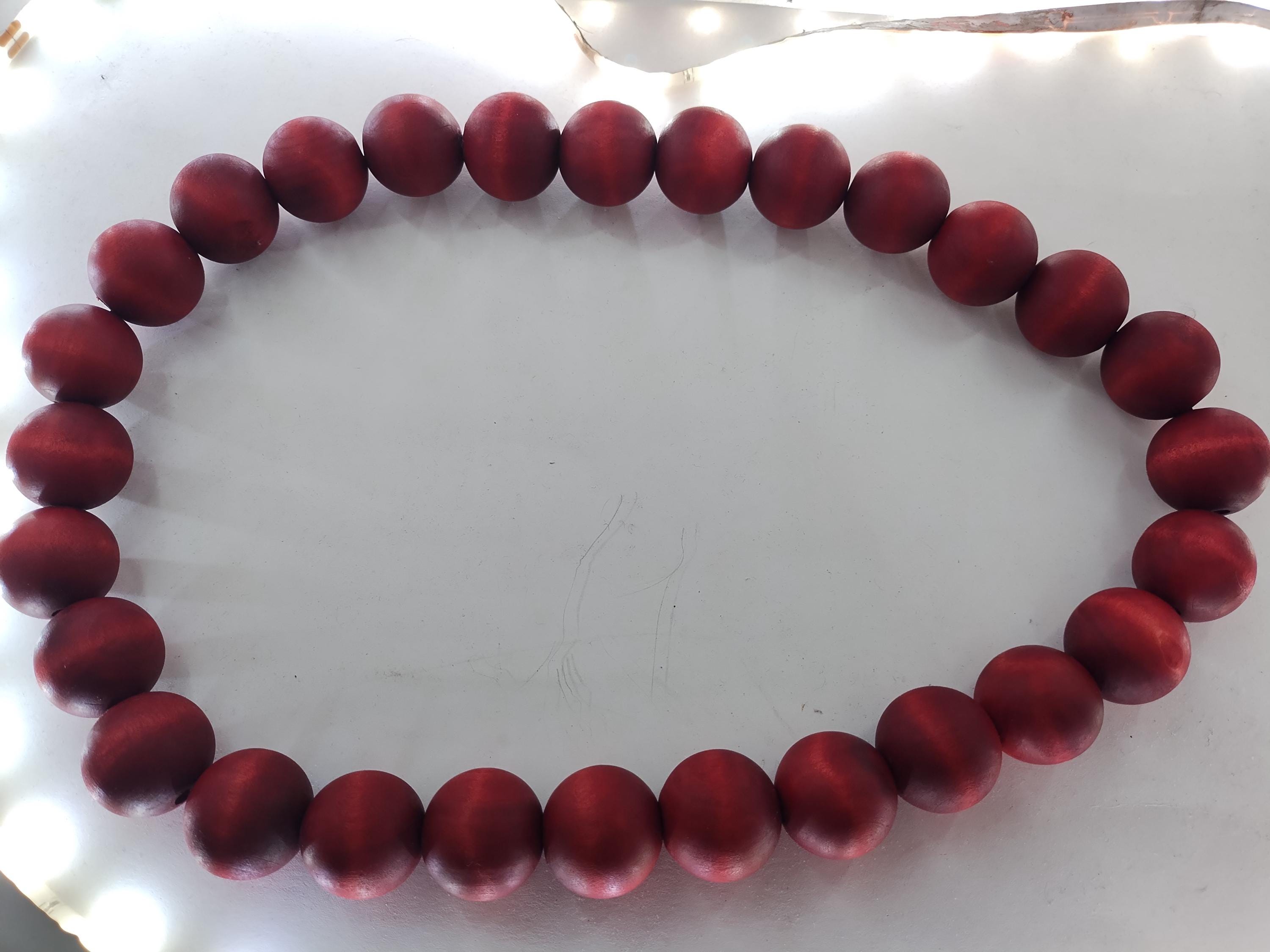 Red AKUMA Style Monk Beads, 30mm, 40mm. Short and Long Sizes Available ...
