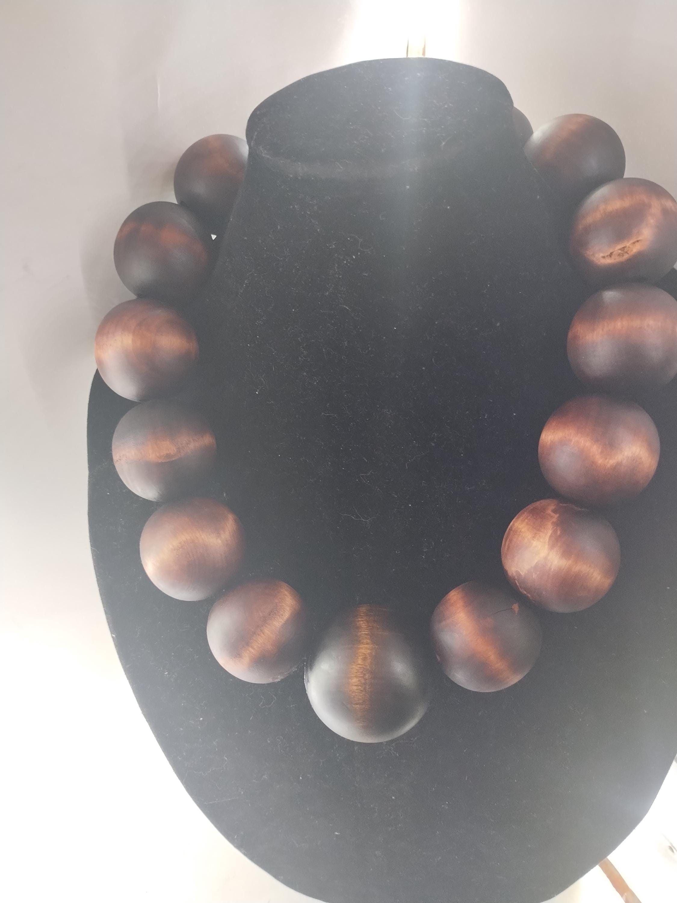 BROWN AKUMA Style Monk Beads, 30mm, 40mm. Short and Long Sizes ...