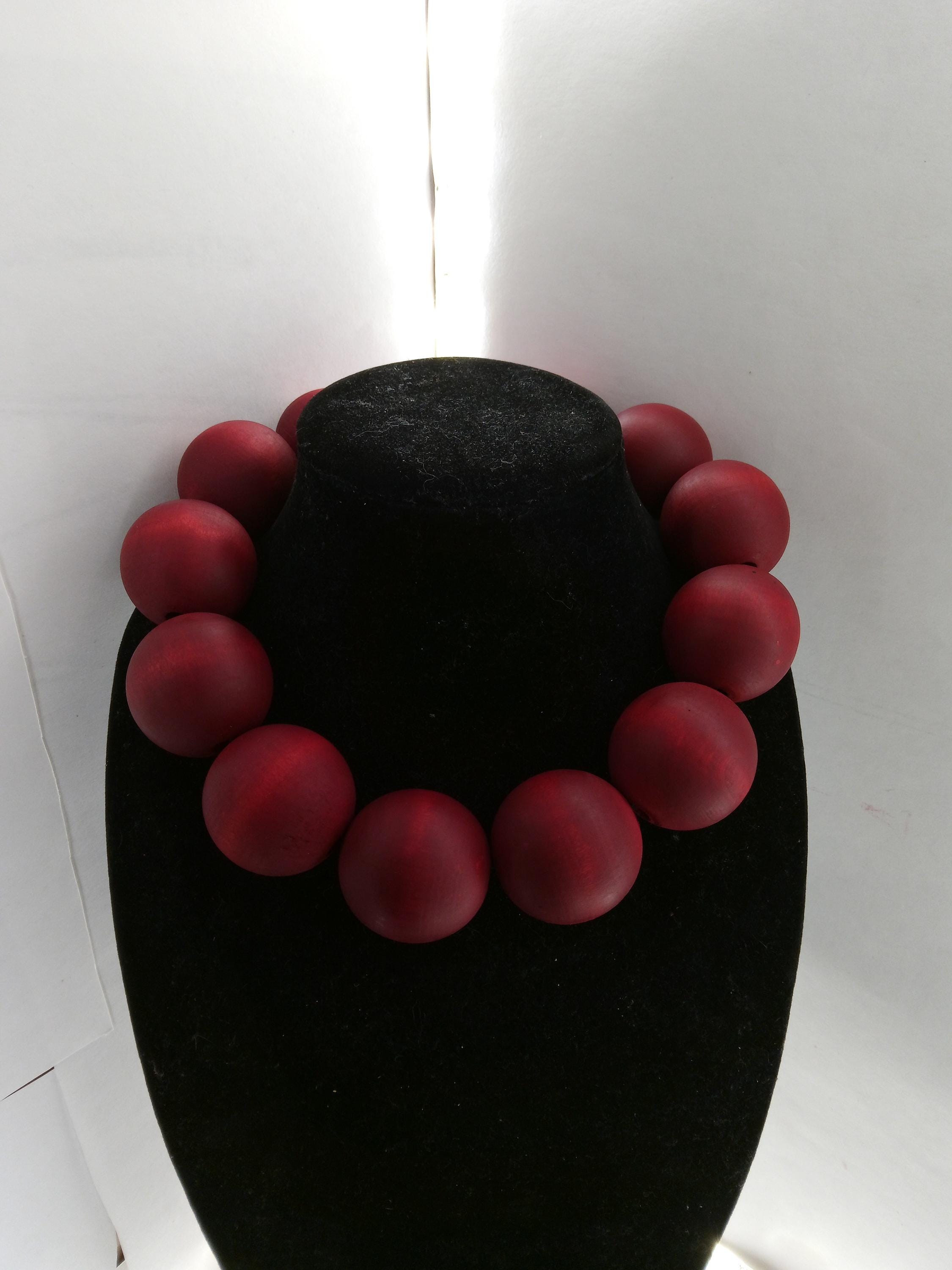 Red AKUMA Style Monk Beads, 30mm, 40mm. Short and Long Sizes Available ...