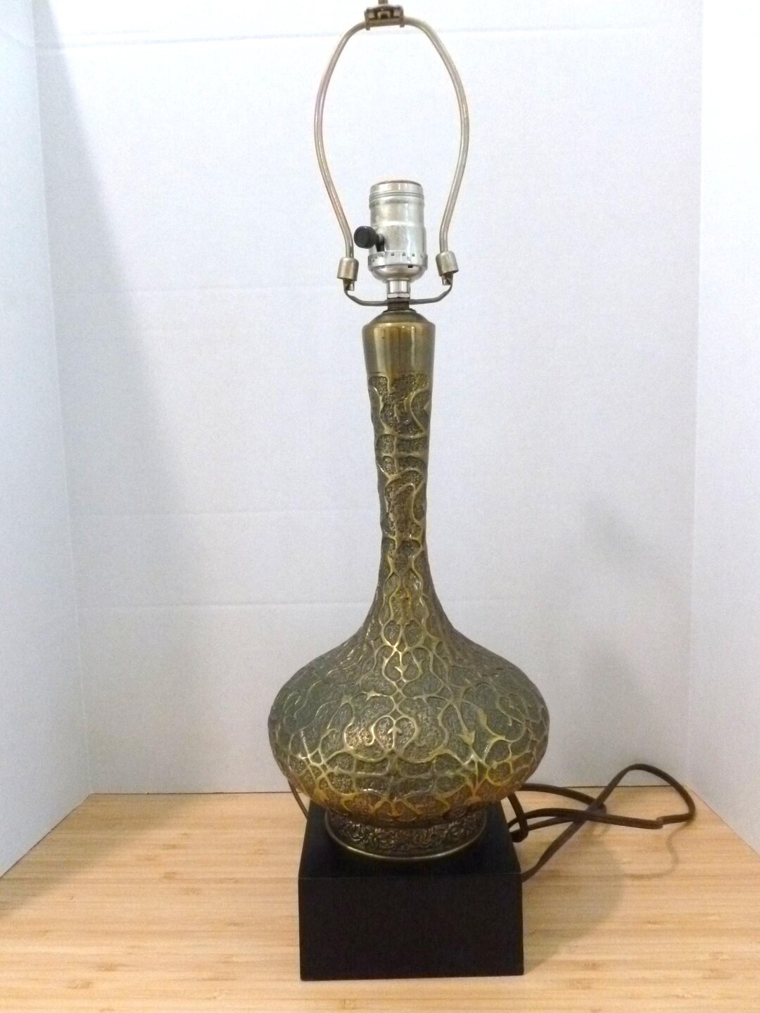 Mid Century Brass Genie Bottle Table Lamp, Vintage Genie Bottle Lamp ...