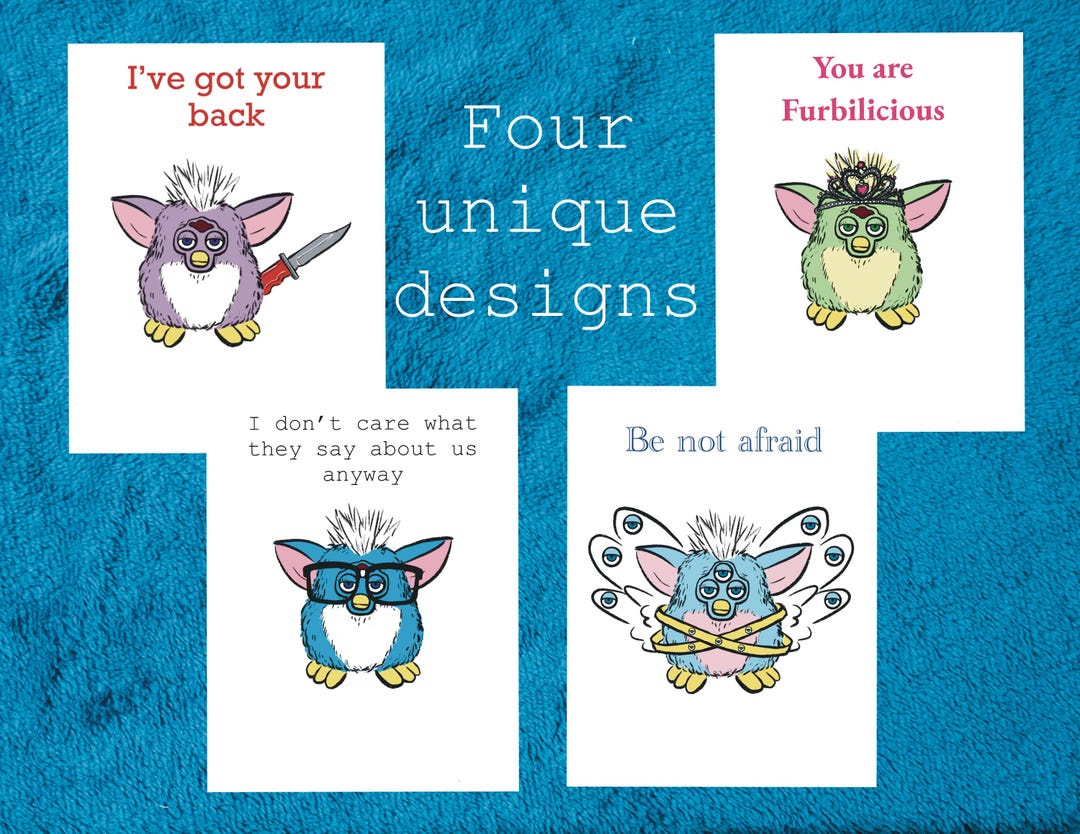 Furby Printable Valentine Cards - Etsy