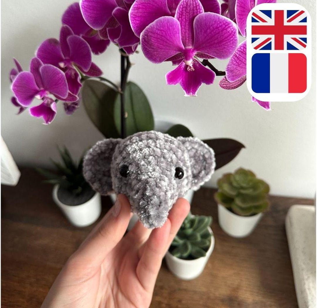 Elephant Head Amigurumi Crochet Pattern PDF - Elephant Head Amigurumi ...