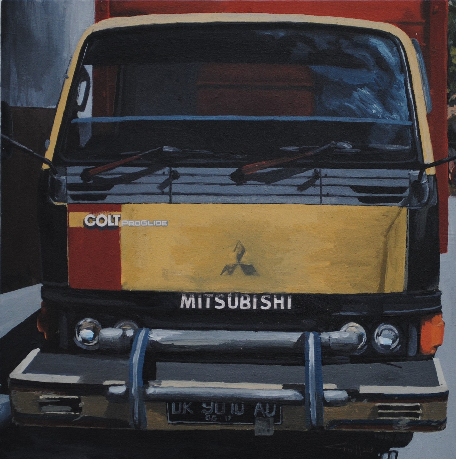 Workhorse, Original Acrylic Painting, Travels, Asia, Bali, Vietnam ...