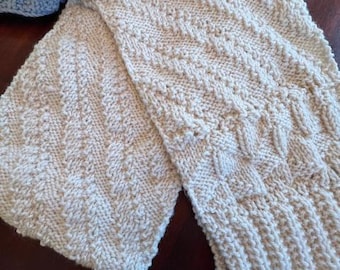 Knitting Pattern: Reversible Herringbone Scarf - Etsy