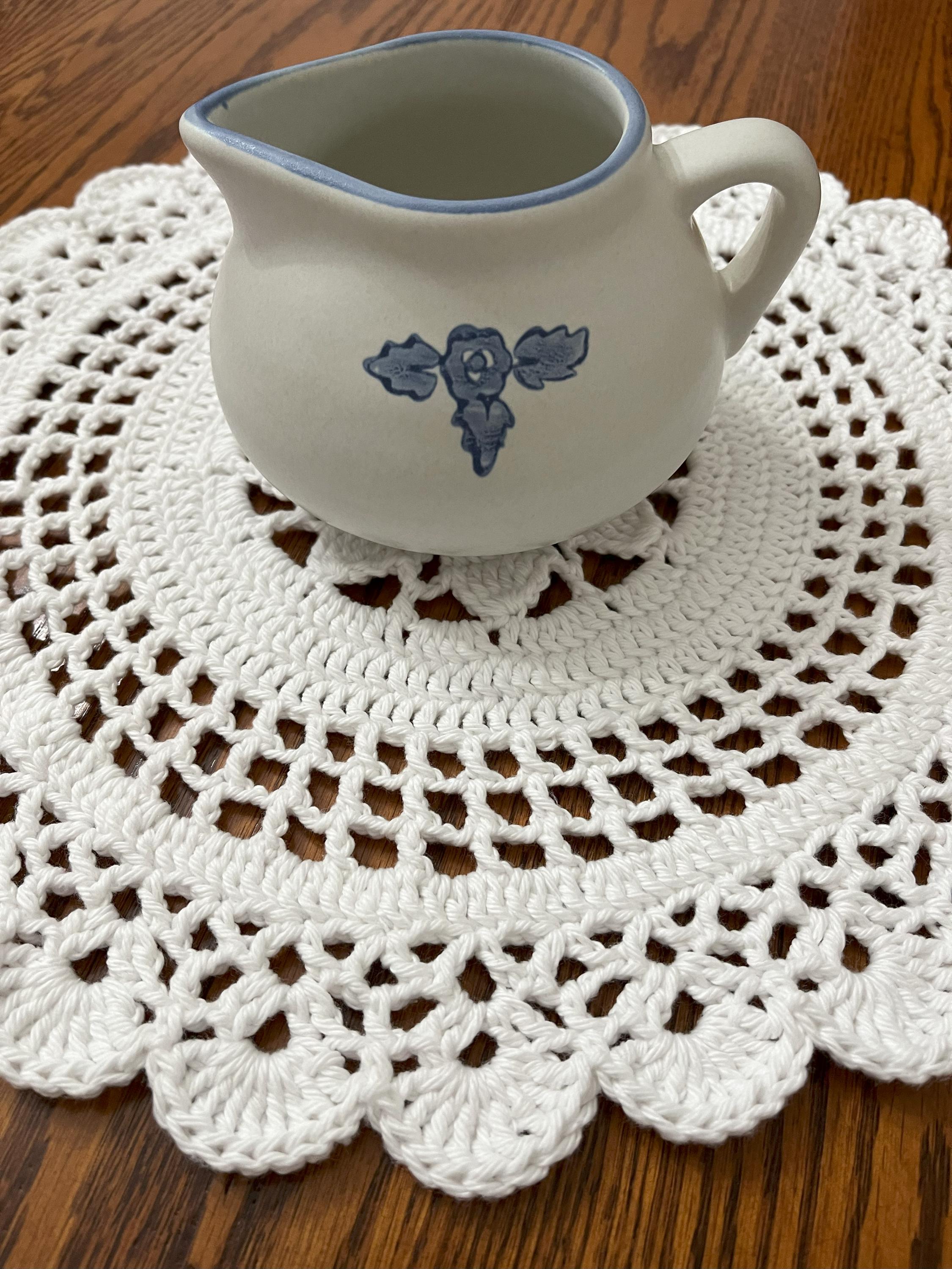 Handmade Crochet Cotton Doily: Tea Rose Pattern, Home Decor - Etsy