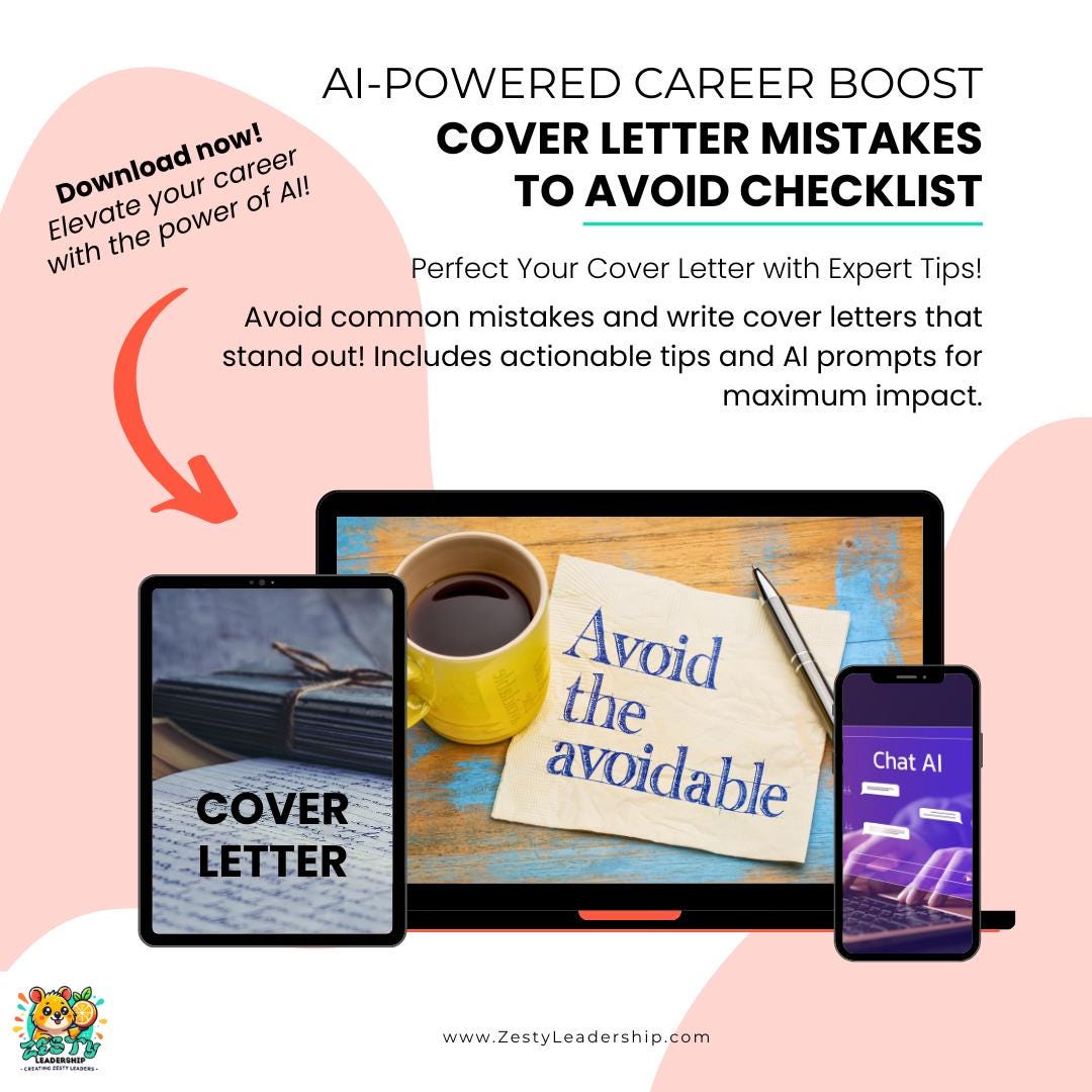 Ai-powered Career Boost: Cover Letter Mistakes to Avoid Checklist - Etsy