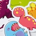 Dinosaur stickers cute sticker set planner stickers kawaii | Etsy