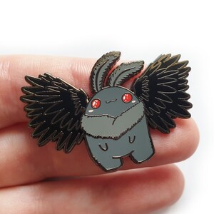 Creepy Cute Mothman Enamel Pin Kawaii Cryptid Halloween - Etsy UK