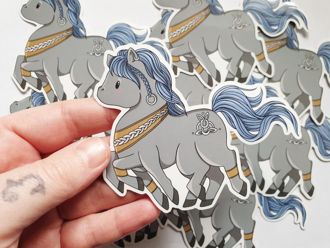 Sleipnir Glossy Vinyl Sticker Cute Norse Mythology Viking - Etsy UK