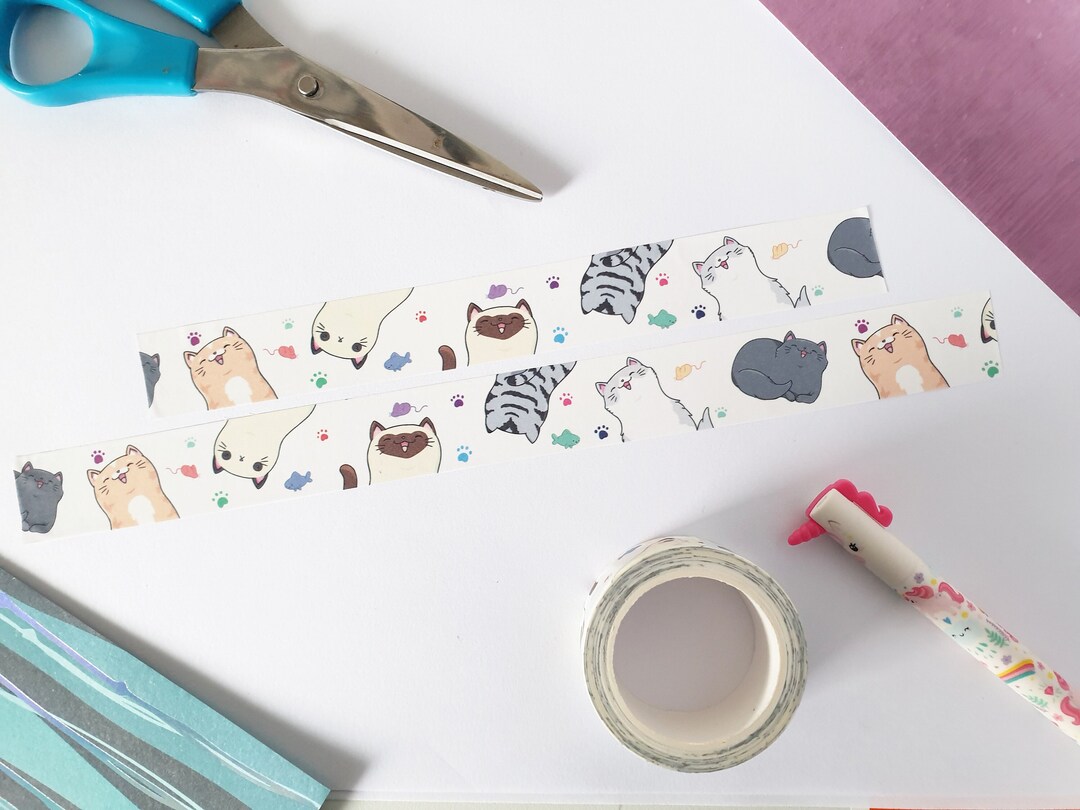Cats Washi Tape, Exclusive Washi Tape Perfect for Planners, Notebooks ...