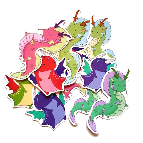 Dragon Stickers - Etsy