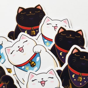 Lucky Cat Sticker Set, Cute Sticker Set, Neko Stickers, Planner ...