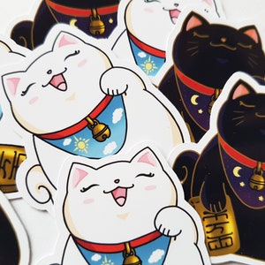 Lucky Cat Sticker Set, Cute Sticker Set, Neko Stickers, Planner ...