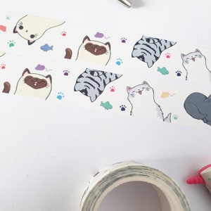Cats Washi Tape, Exclusive Washi Tape Perfect for Planners, Notebooks ...