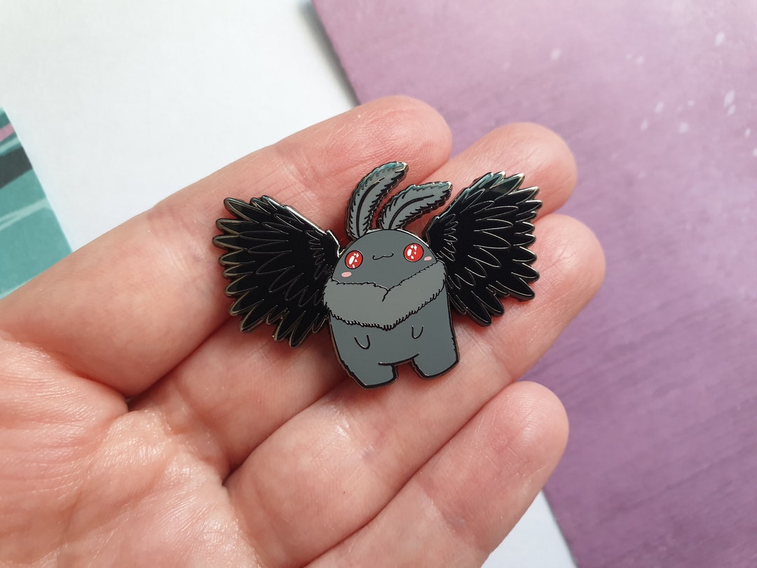 Creepy Cute Mothman Enamel Pin Kawaii Cryptid Halloween - Etsy UK