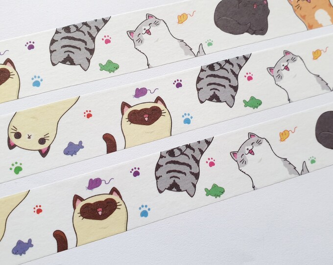 Cats Washi Tape Exclusive Washi Tape Perfect for Planners - Etsy