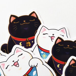Lucky Cat Sticker Set, Cute Sticker Set, Neko Stickers, Planner ...