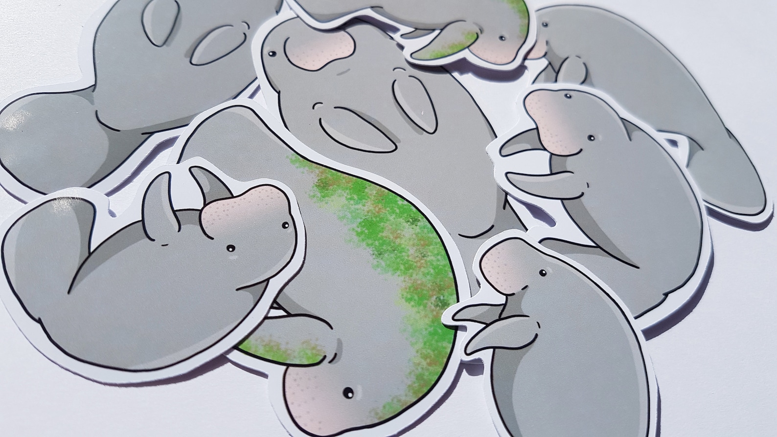 Manatee Stickers Cute Sticker Set Planner Stickers Kawaii - Etsy