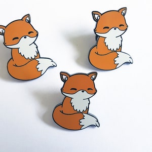 Enamel Fox Pin Badge Cute Lapel Pin, a Perfect Fox Gift for Animal ...