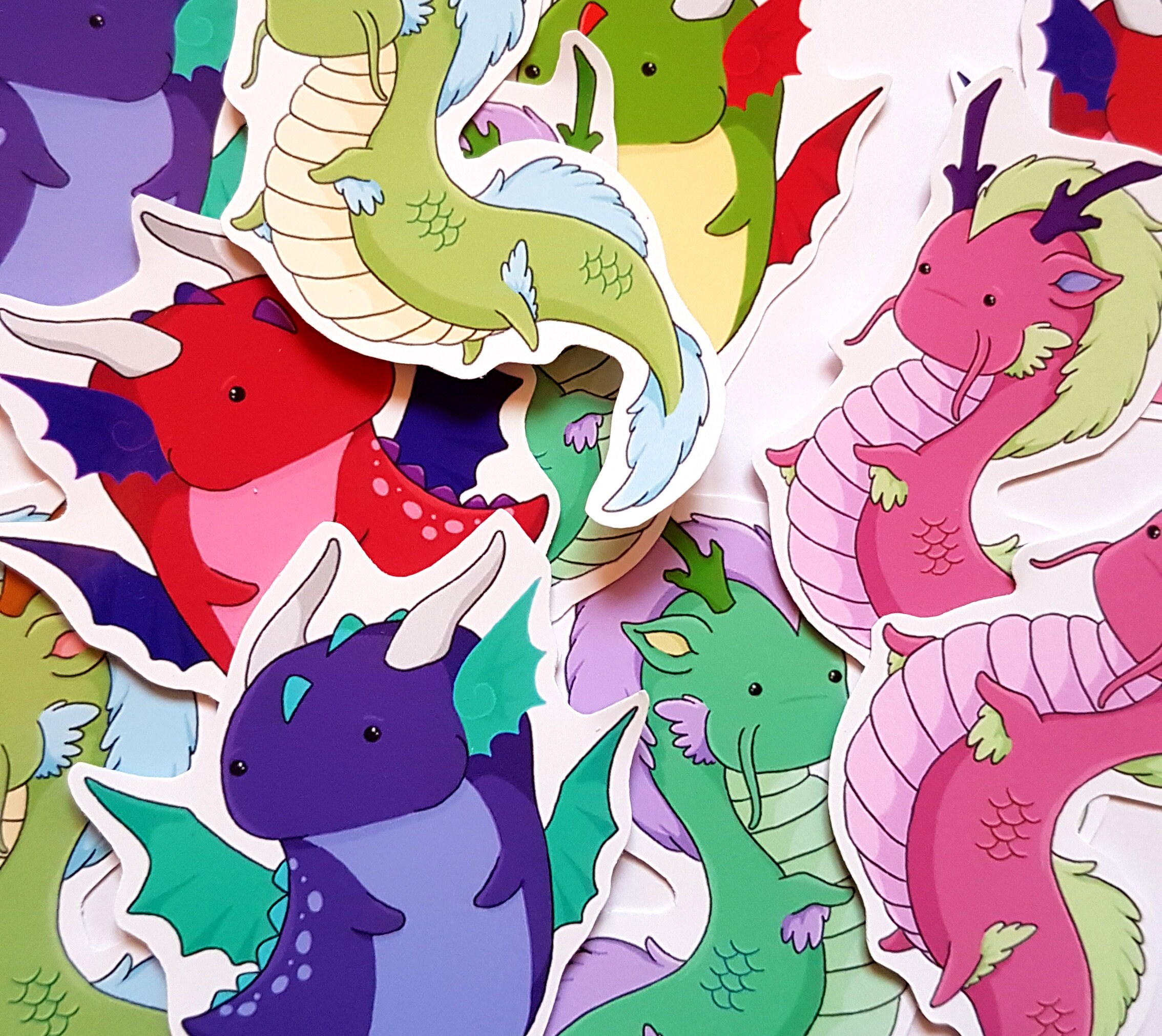 Dragon Stickers Cute Dragon Planner Stickers Kawaii Sticker | Etsy