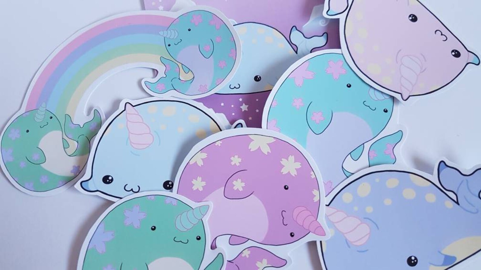 Cute Narwhal Sticker Set Kawaii Narwhal Stickers Cute | Etsy UK