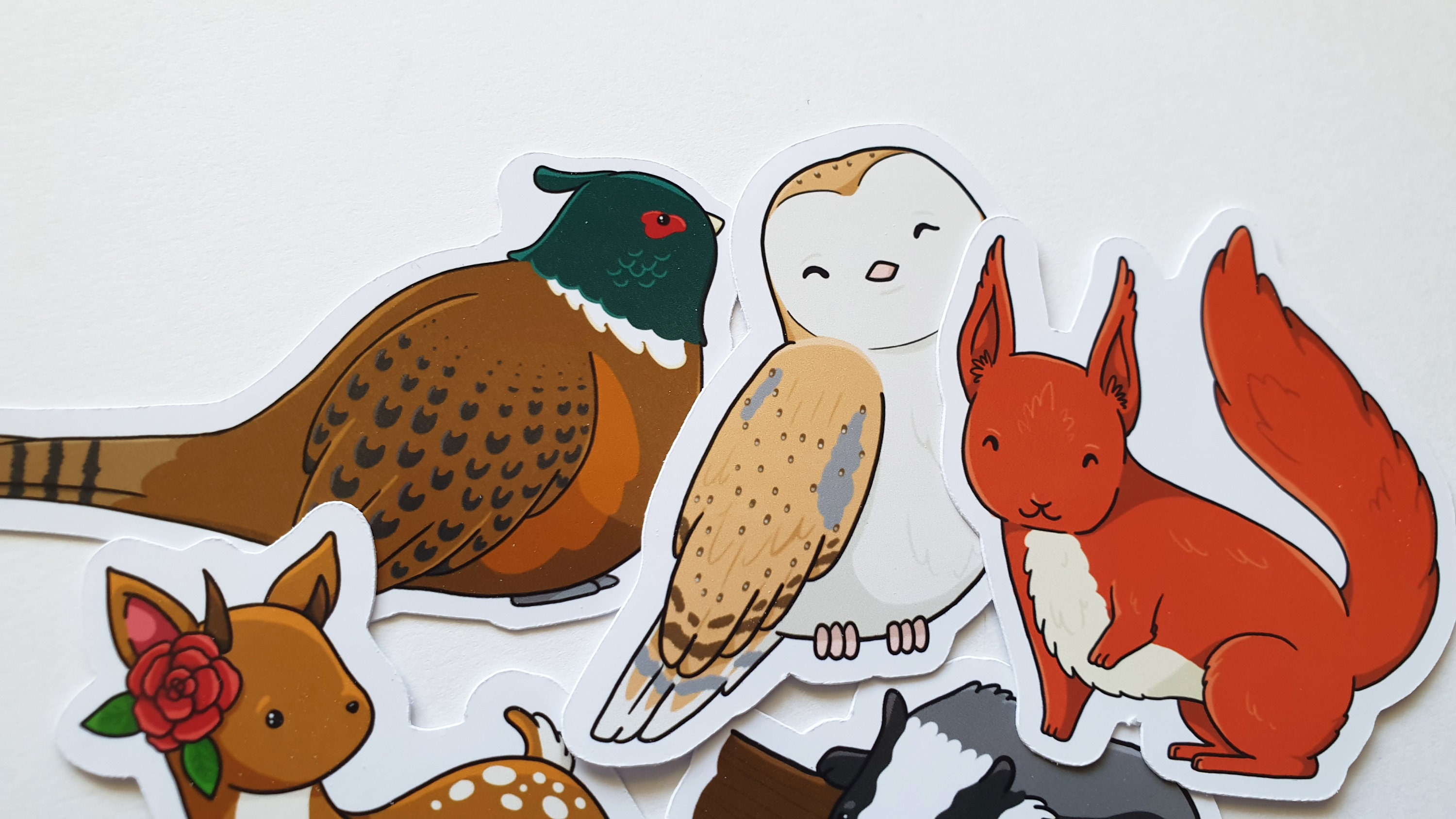 British Woodland Sticker Set Cute Sticker Set Featuring Deer | Etsy UK