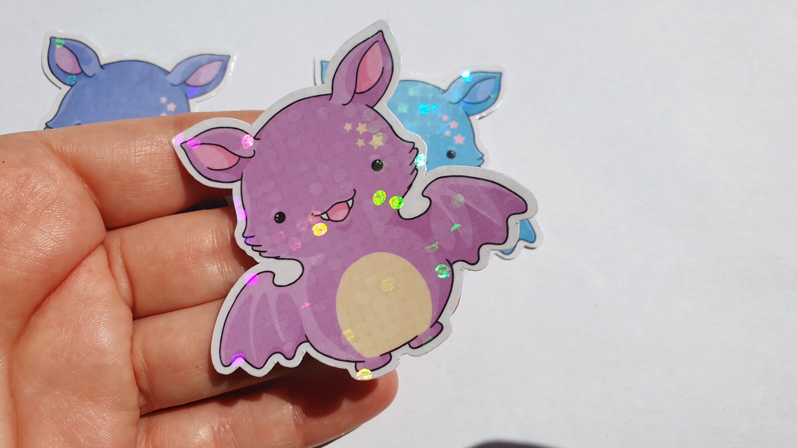 Holographic Bat Stickers Cute Sticker Set Kawaii Planner - Etsy