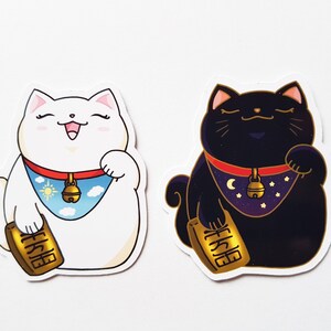 Lucky Cat Sticker Set, Cute Sticker Set, Neko Stickers, Planner ...