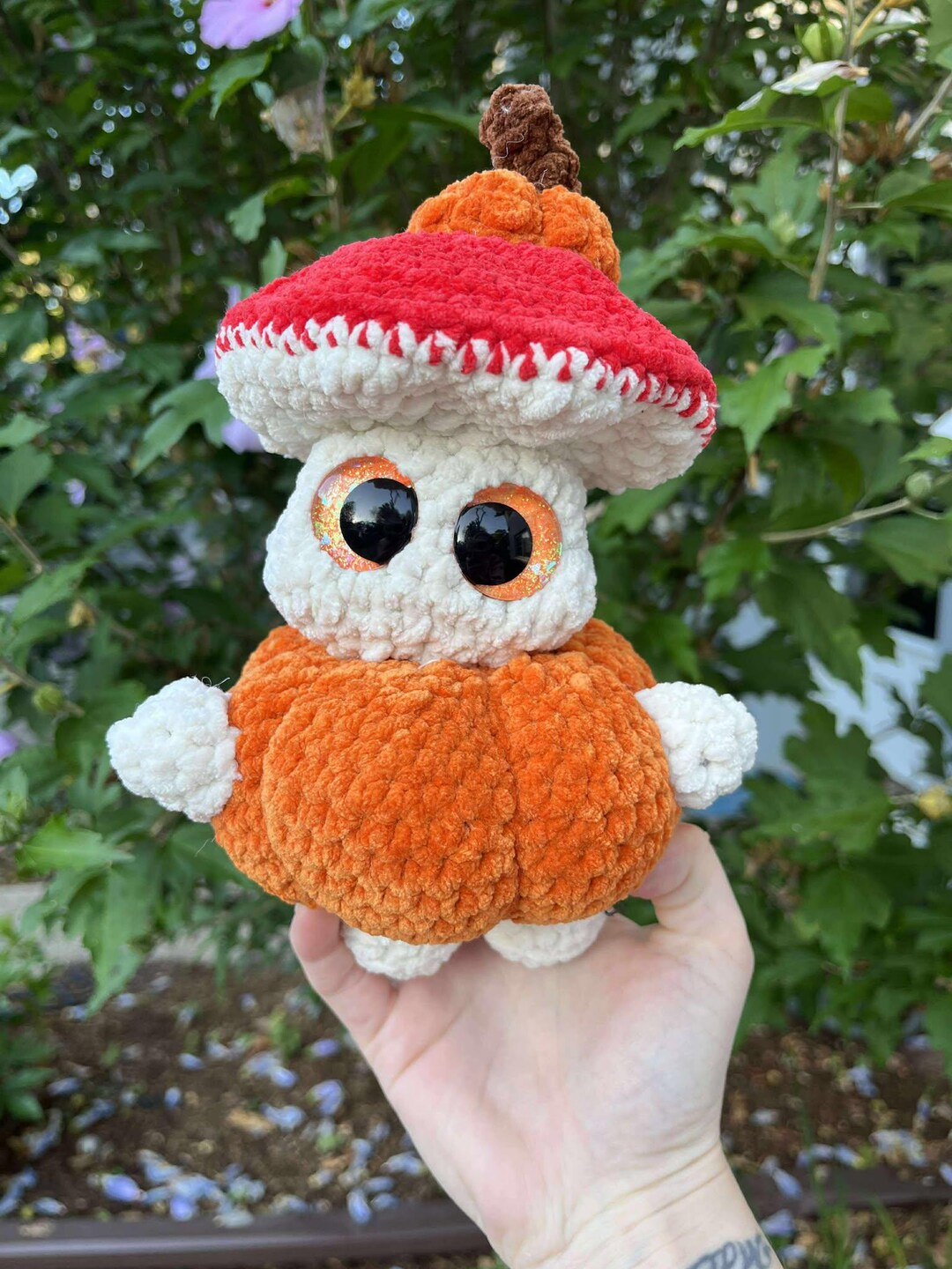 Gus the Fungus Halloween Crochet Plush| Crochet Mushroom Plush| Spooky ...