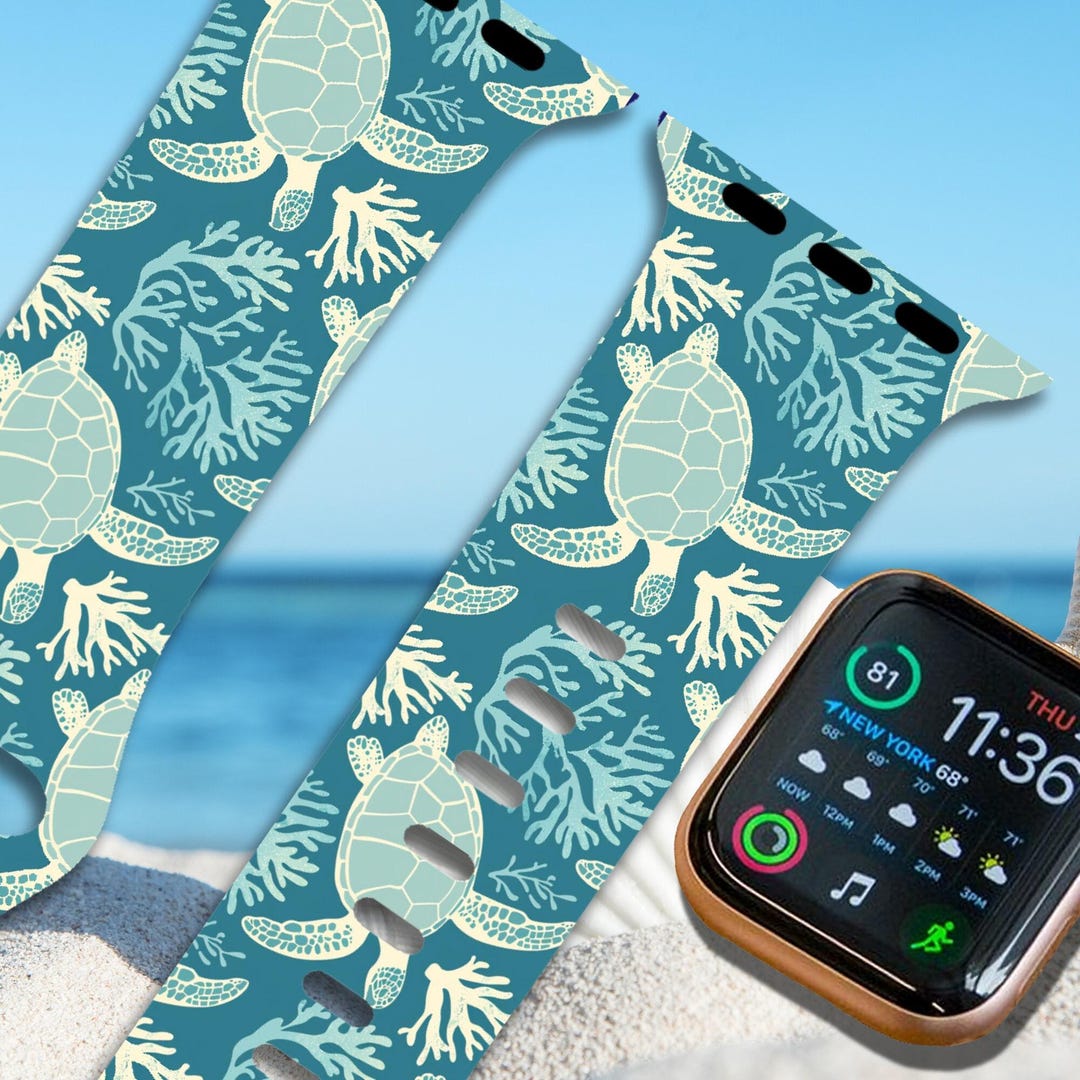Sea Turtle Watch Bands, UV Printed Watch Band, Personalize It With A ...