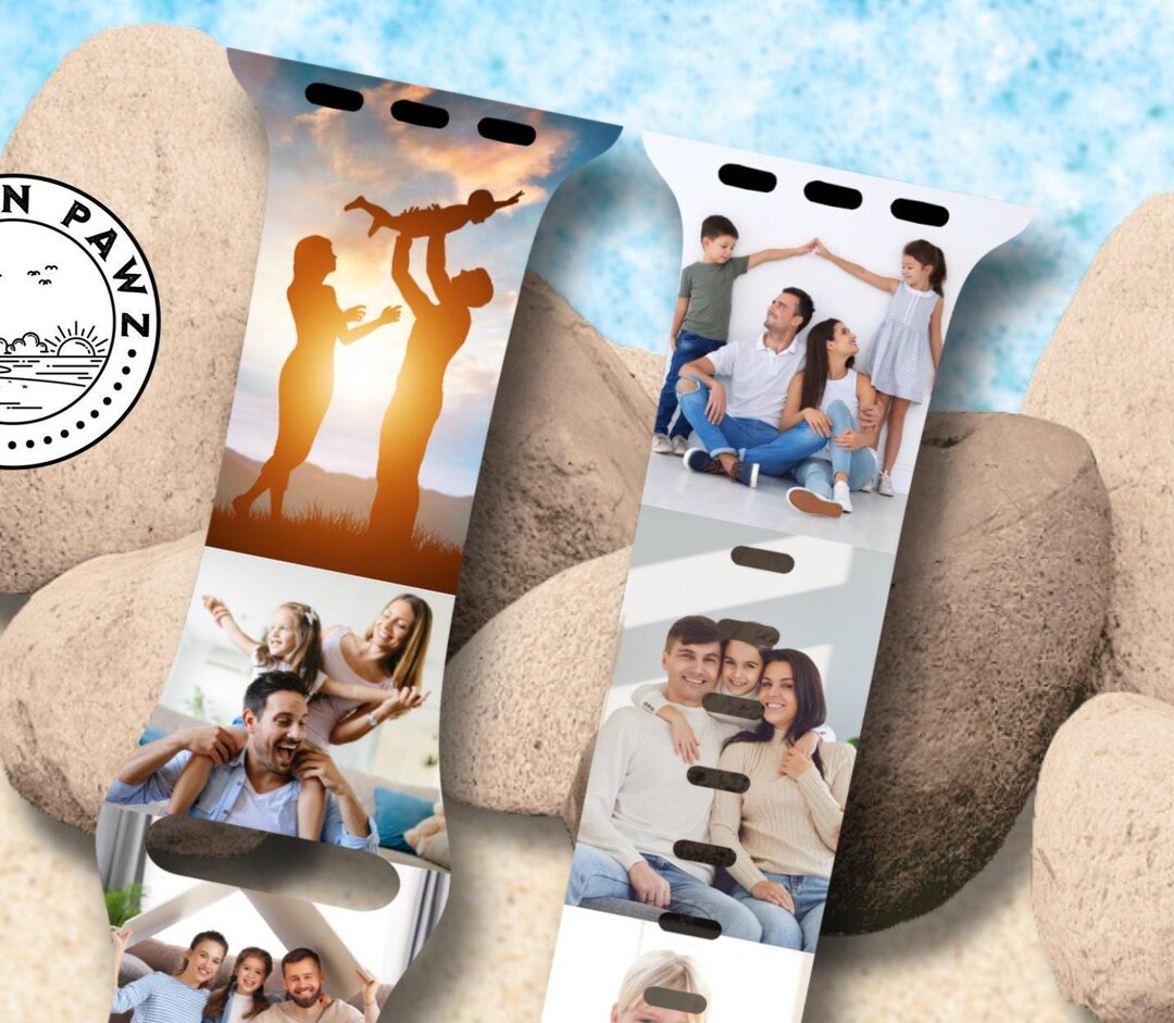 Custom Photo Watch Band, Collage of Family Photo, Your Pictures Also ...