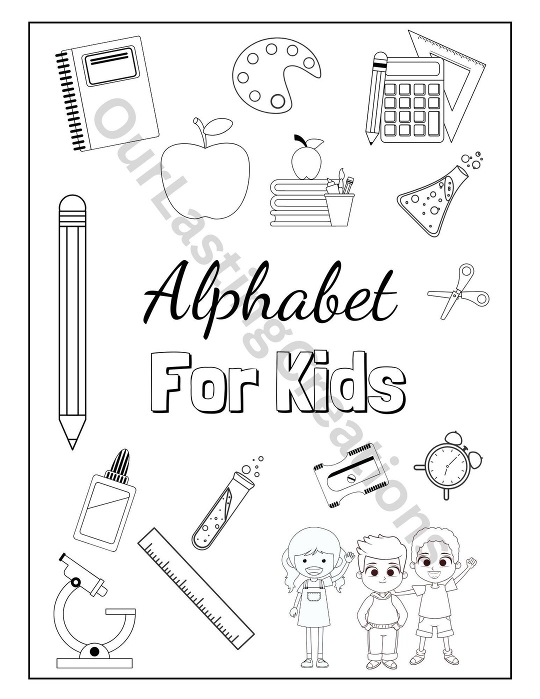 Kindergarten Alphabet Workbook: Fun & Interactive Learning for Early ...