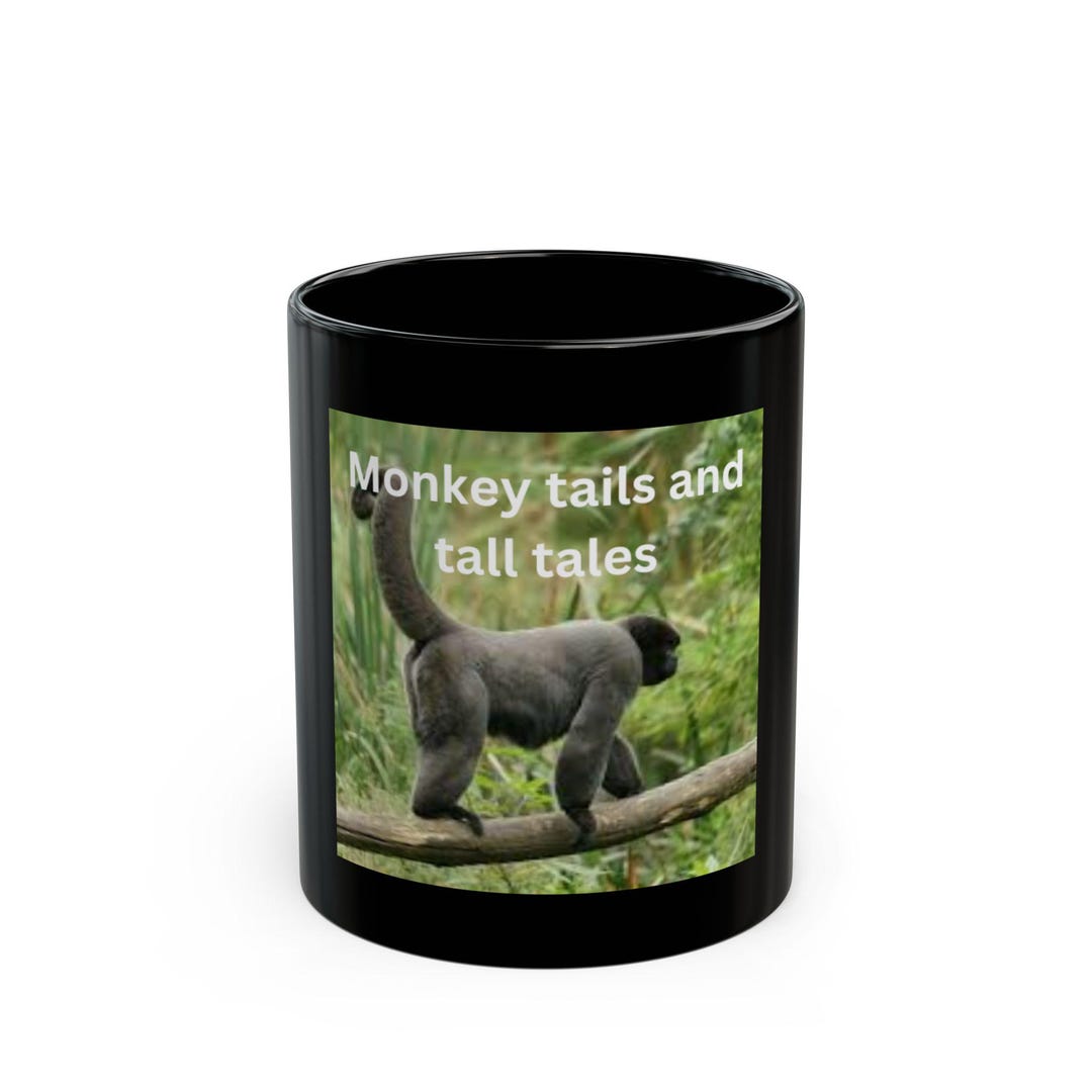 Mug, Monkey Tails and Tall Tales, Funny Coffee Cup, Novelty Tea Mug ...