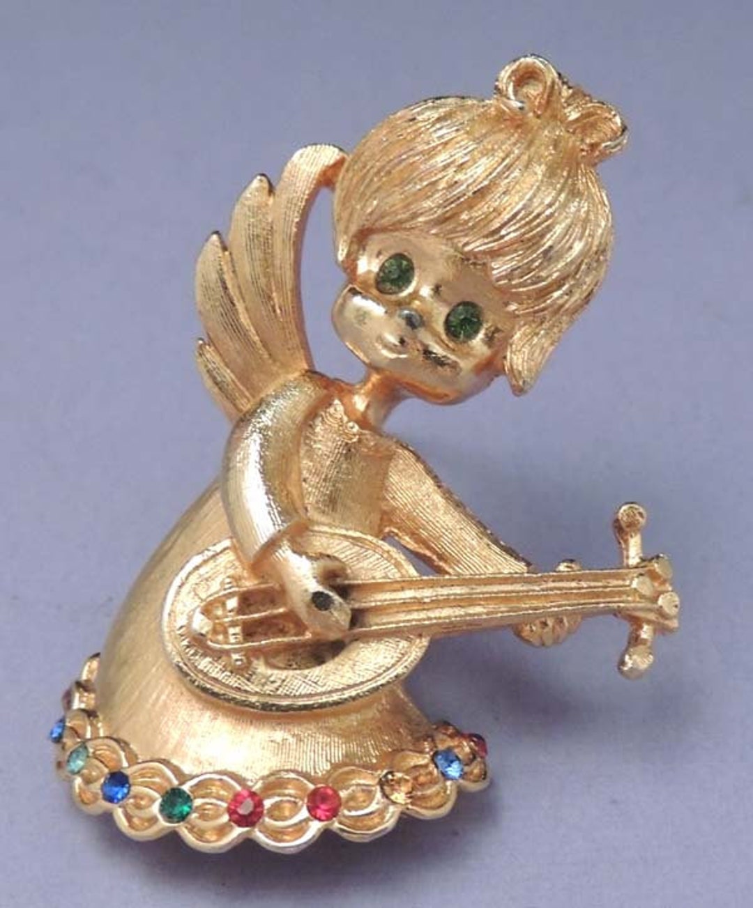 Vintage MYLU Angel Pin, Mylu Angel Brooch, Signed Holiday Jewelry Pin ...