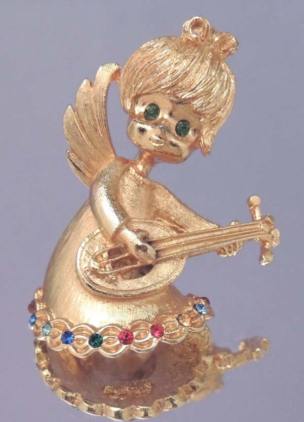 Vintage MYLU Angel Pin Mylu Angel Brooch Signed Holiday - Etsy