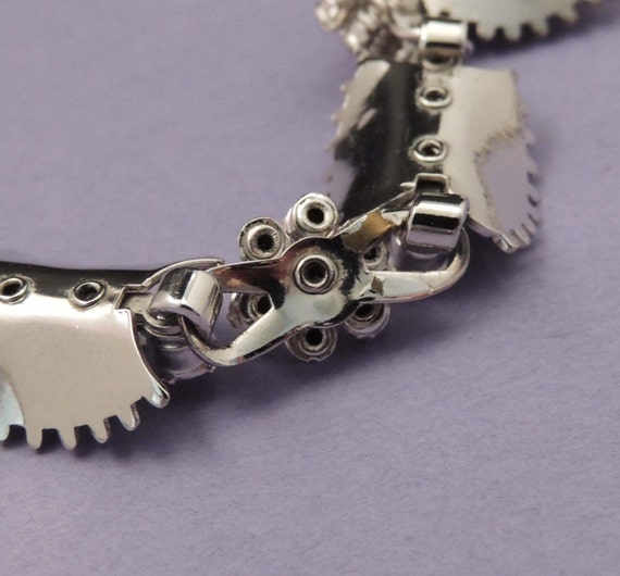 Vintage Silver Rhinestone Necklace Set / Rhinestone N… - Gem