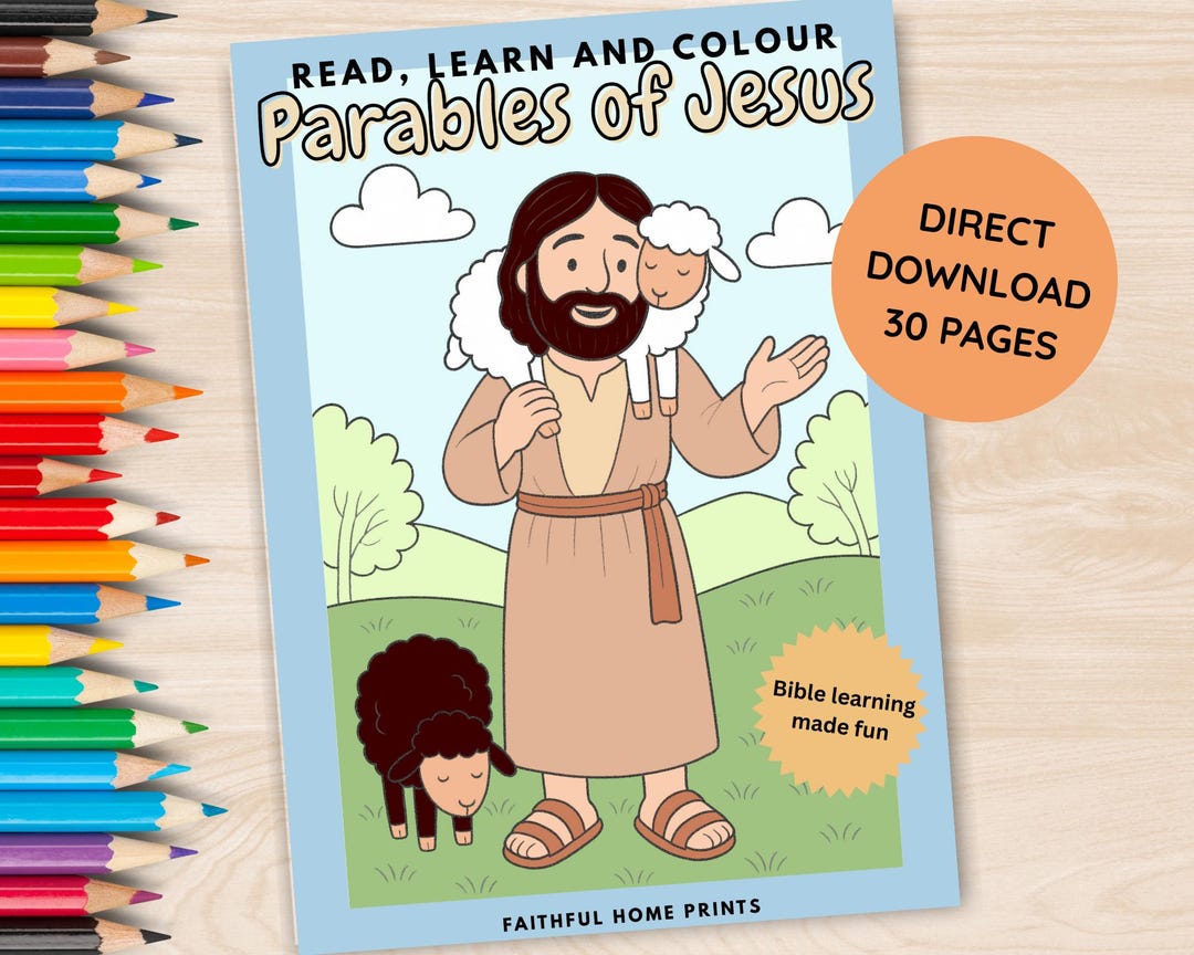 Parables of Jesus for Kids Story and Coloring Book Sunday School ...