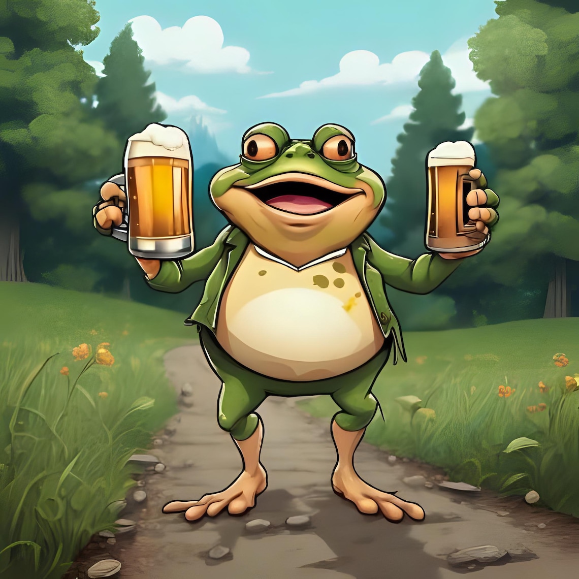 Funny Frog PNG | Drunk Frog | Drunk Toad | Funny Toad PNG | Frog Decals ...