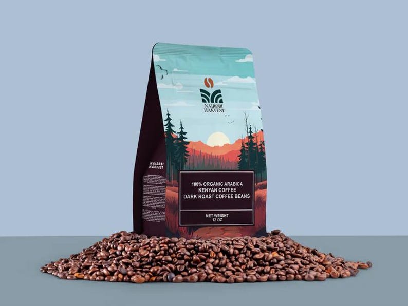 Dark Roast Organic Coffee Beans - Etsy