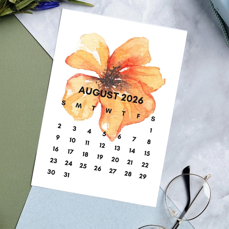 5x7 Easel 2026 Calendars - Etsy