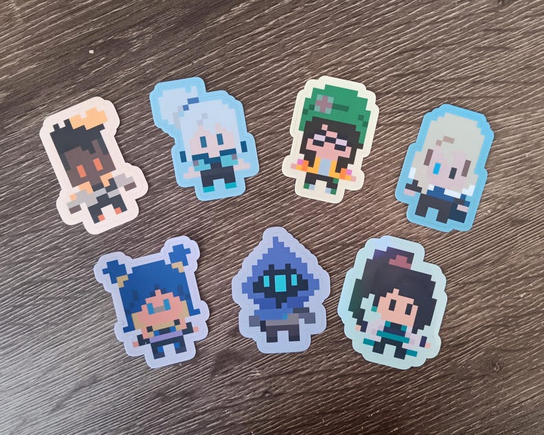 Valorant Pixel Agent Waterproof Matte/holographic Sticker 2 - Etsy