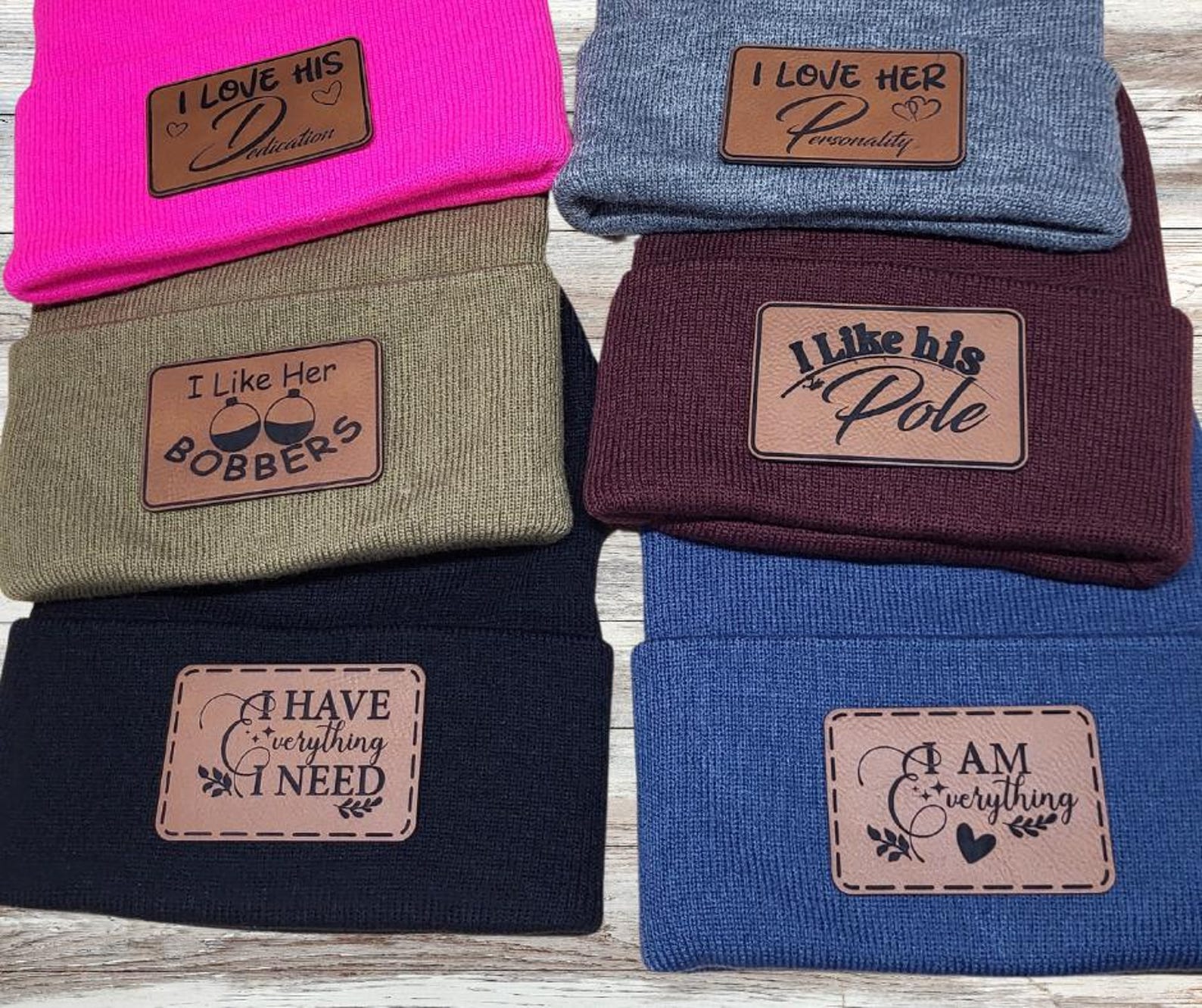 Couple Funny Adult Toboggan Dad and Mom Beanie Unisex Adult Beanie Gift ...