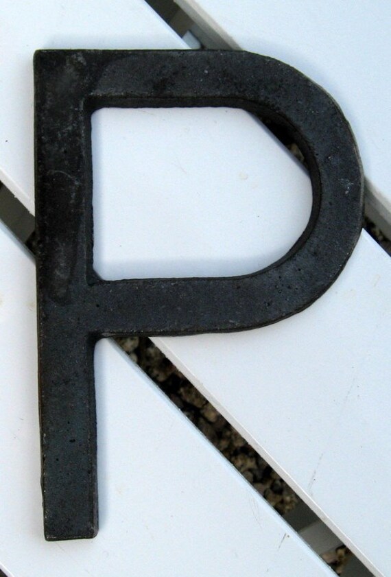 Items similar to Industrial Metal Letter P...under 10.00 bucks on Etsy