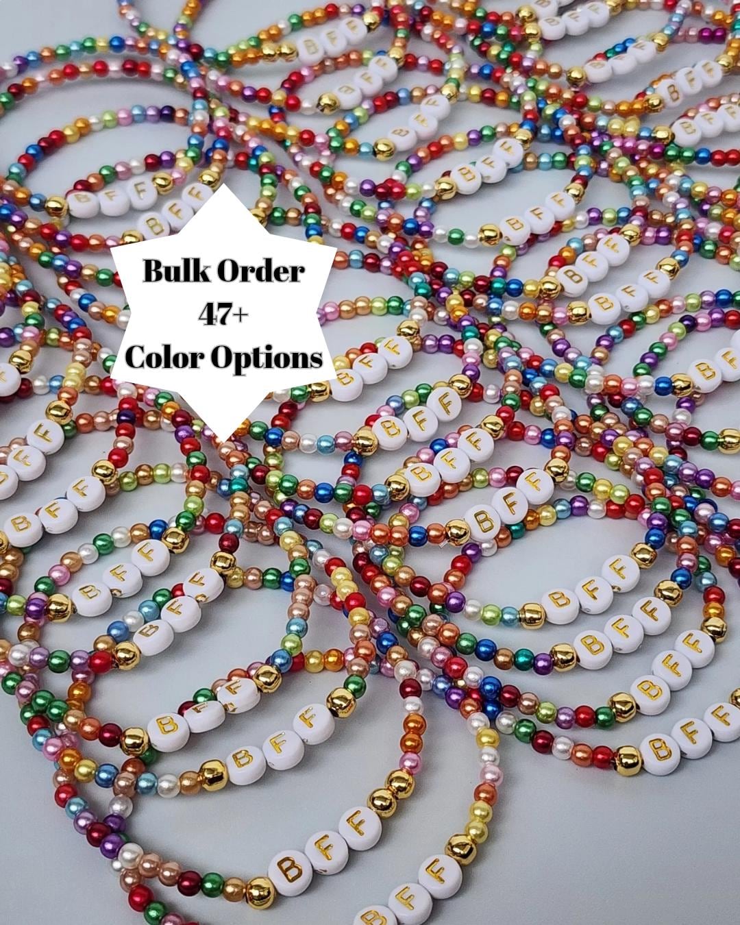 Personalized Beaded Word Bracelets: Custom Name Friendship Bracelet - Etsy