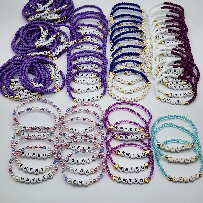 Bulk Word Bead Bracelet - Etsy