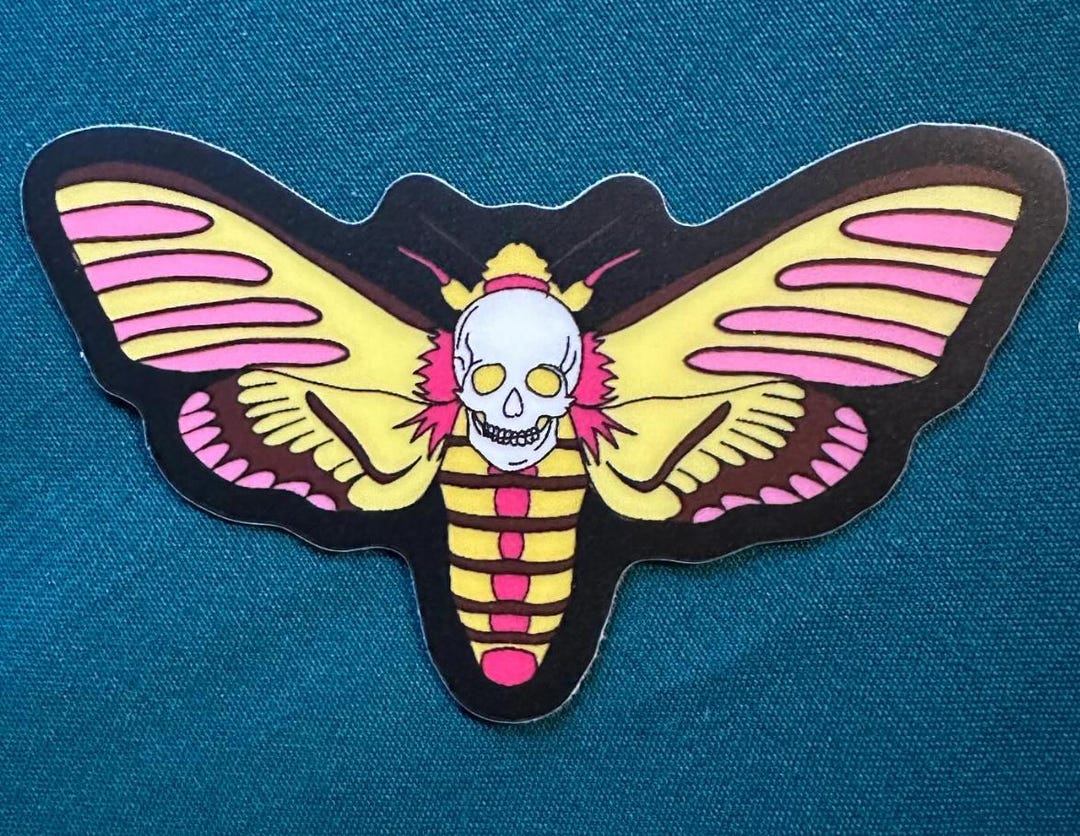 Death's-head Moth Sticker - Etsy